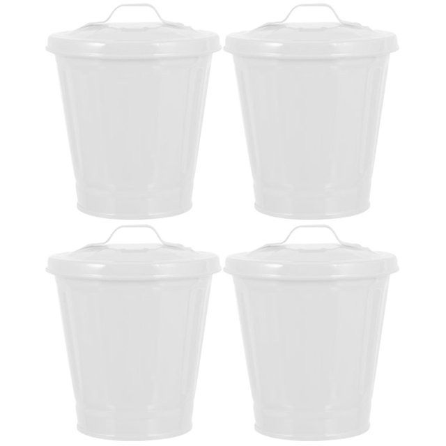 4 pcs Office Countertop Buckets Multipurpose Container Flower Pot with ...