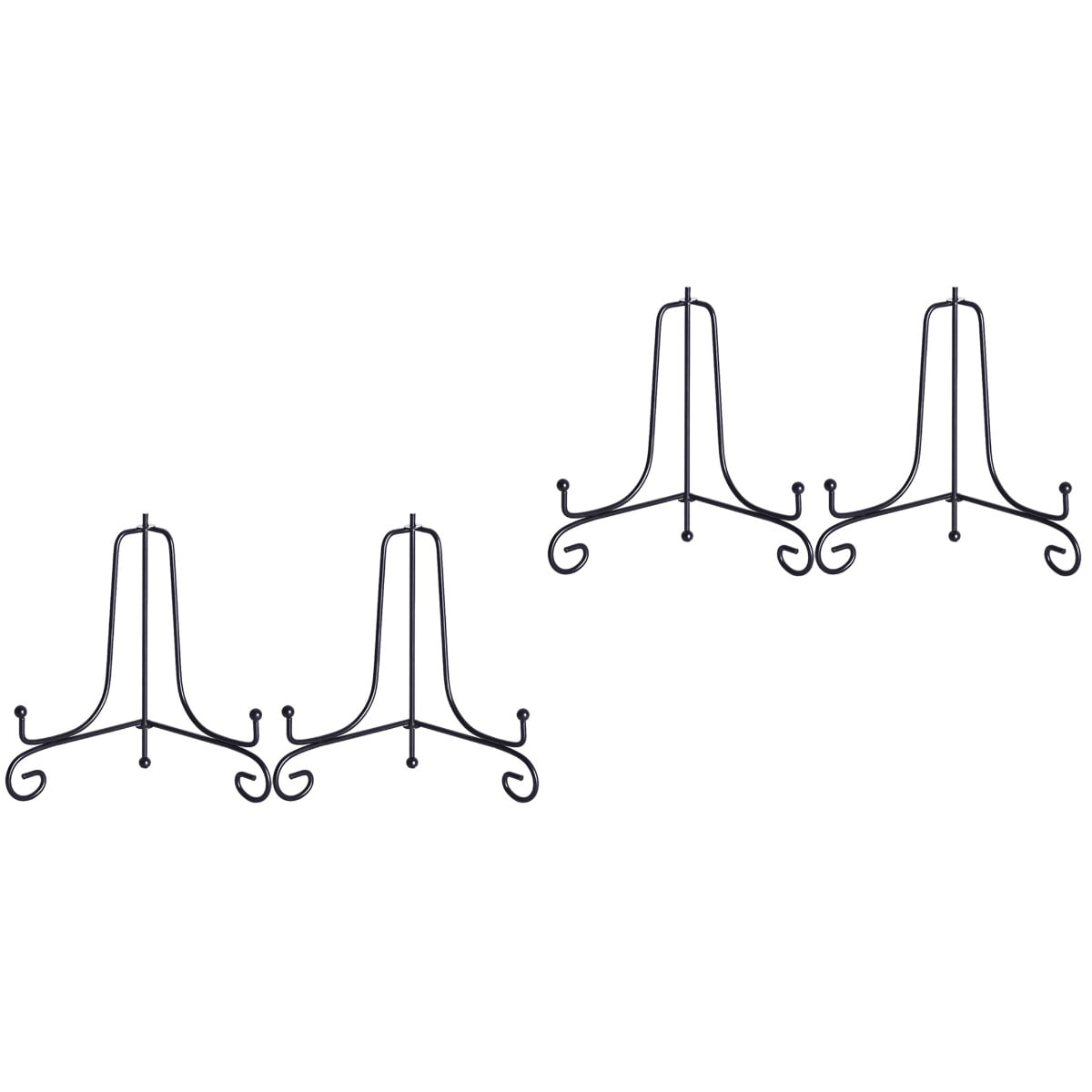 4 pcs Plate Stands Display Holders Wrought Iron Display Stands Photo ...