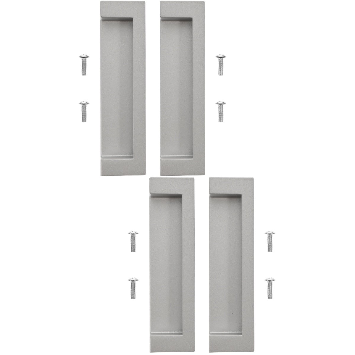 4 pcs Recessed Door Pull Sliding Barn Door Zinc Alloy Wardrobe Cabinet ...