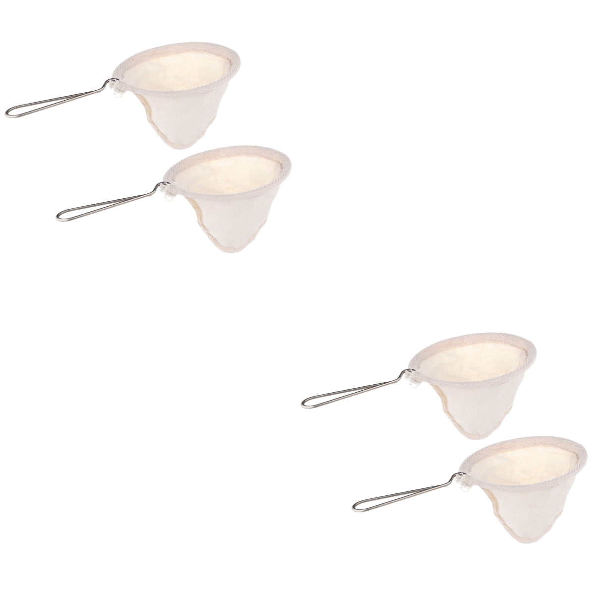 4 pcs Resuable Strainer Stainless Steel Handle Coffee Filter for Home ...