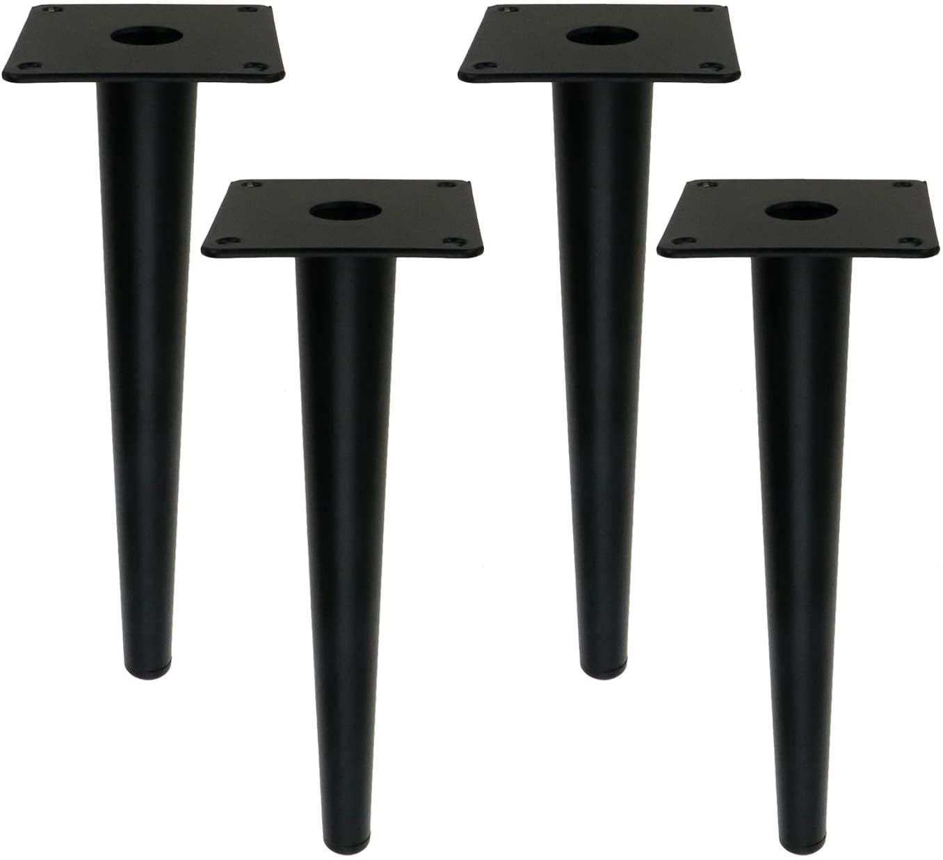 4 pcs Round Tall Sleek Tapered Furniture Legs Cabinet Metal Feet ...