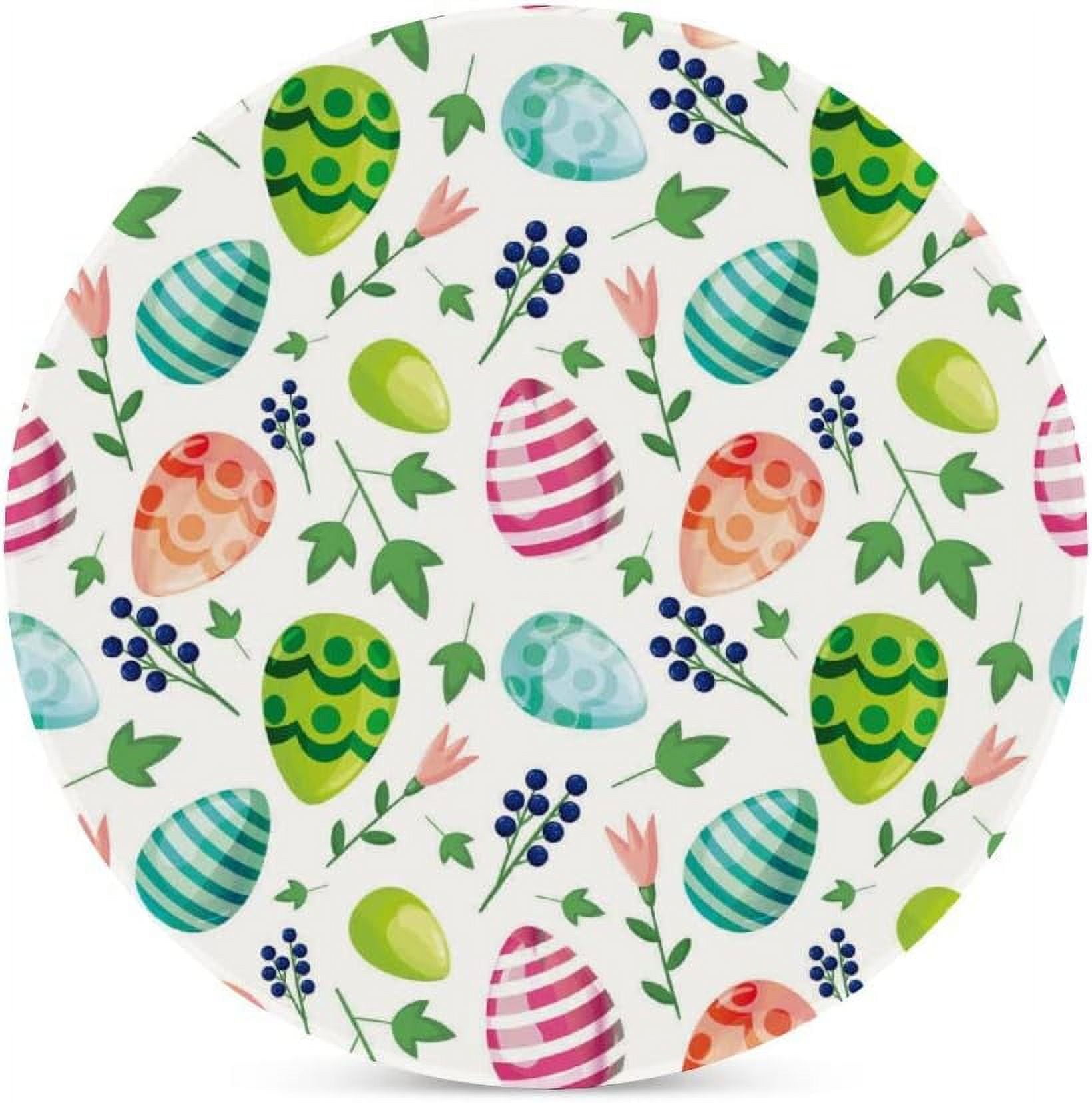 4 pcs SKYSONIC Round Drink Coasters Easter Symbols Absorbent Ceramic ...