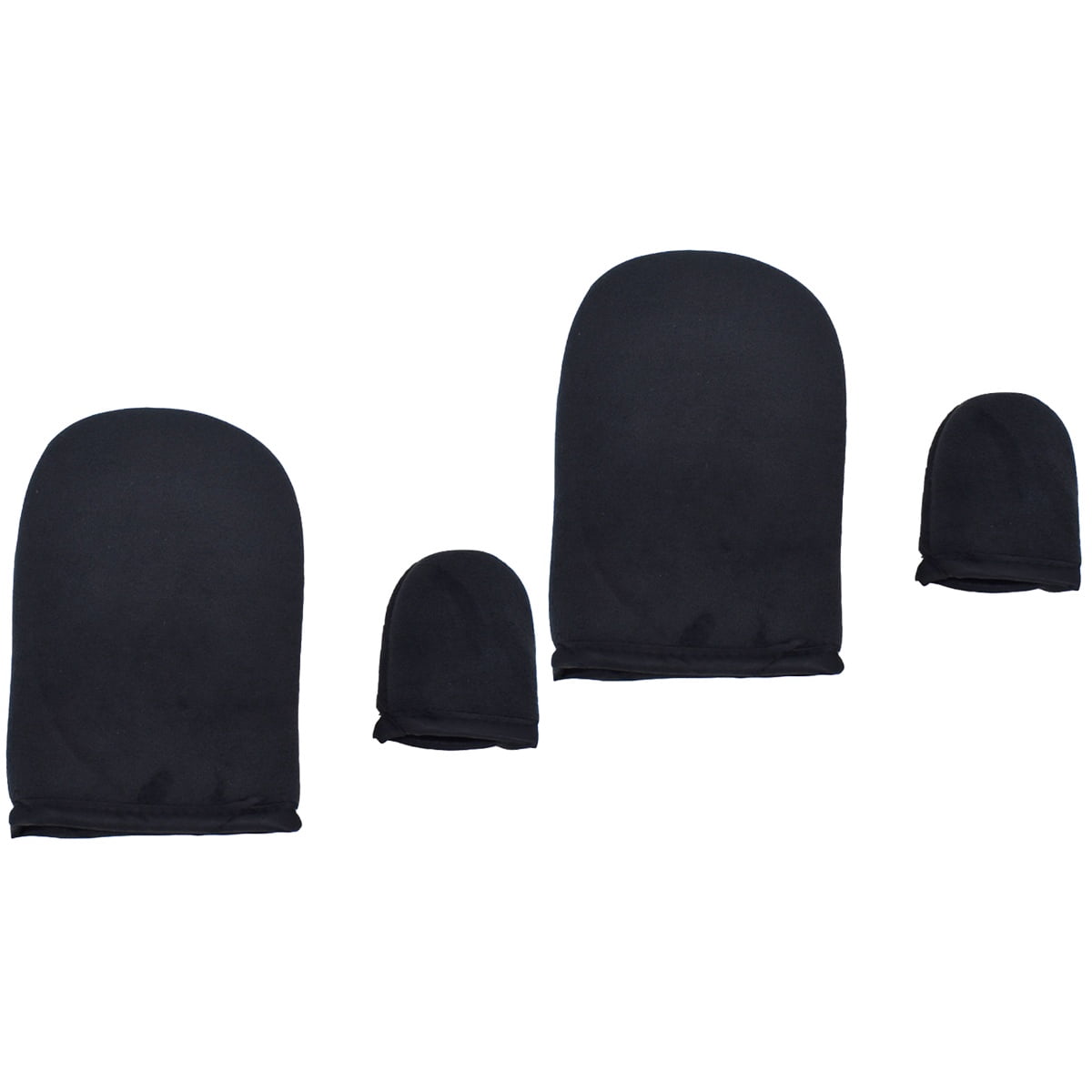 4 pcs Self Tanning Mitt Makeup Use Oil SPA Sunscreen Flocking Gloves ...