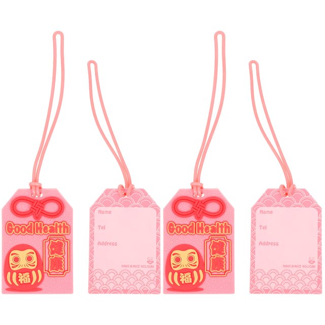 4 pcs Silicone Luggage Tags Portable Baggage Tag Labels Travelling Suitcase Name Tags - Walmart.com