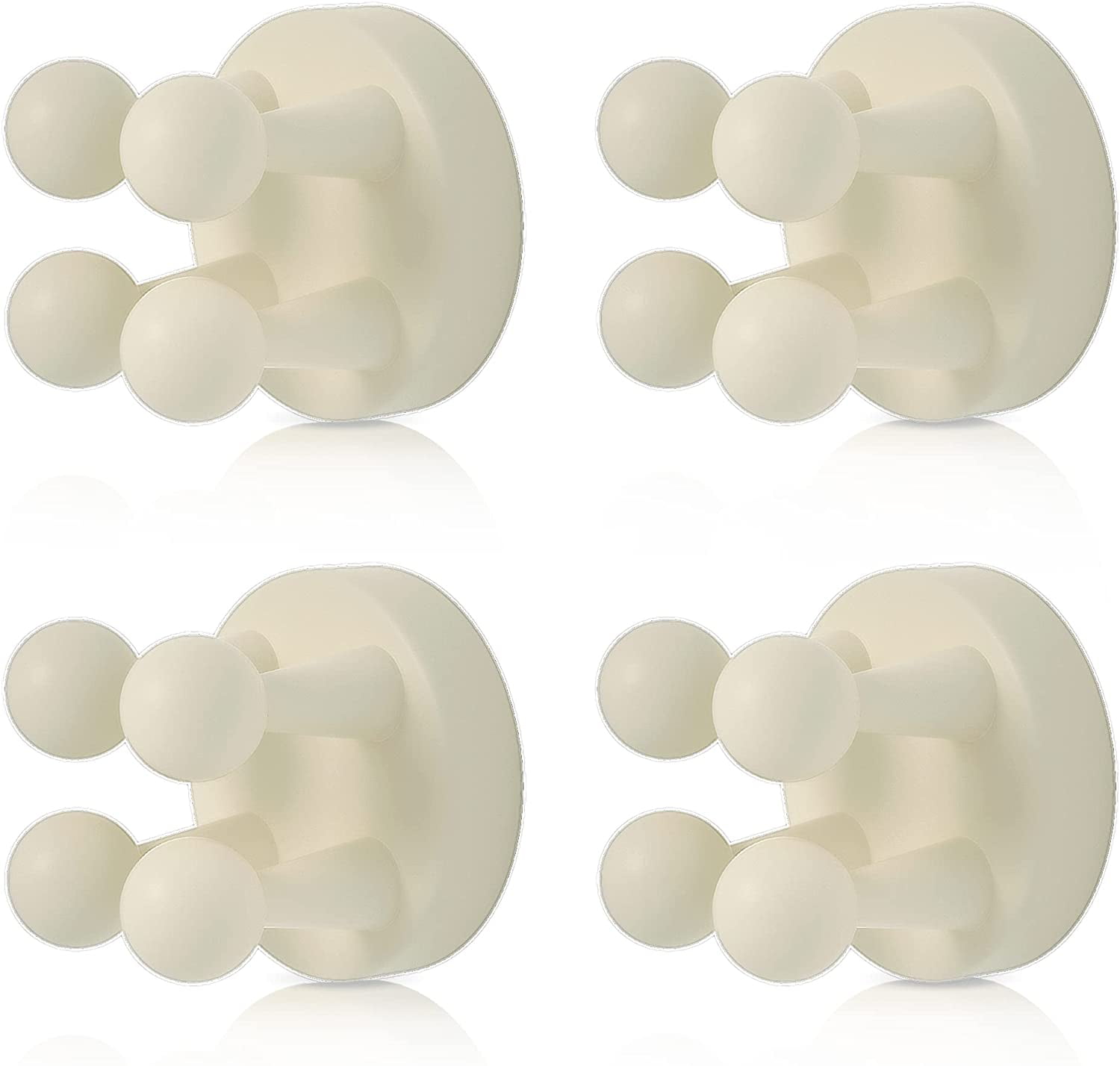 4 pcs Silicone Toothbrush Holder Multi-Function Hook Waterproof self ...