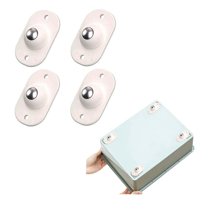 (4 pcs) Stainless Steel Self Adhesive Mini Swivel Casters - Swivel ...