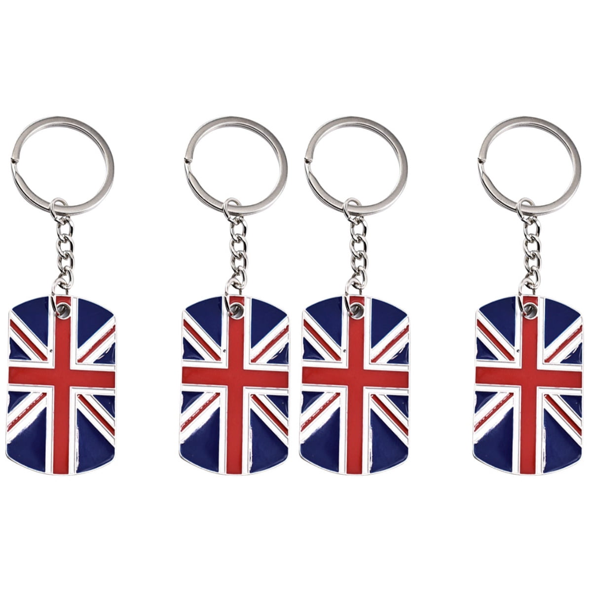 4 pcs The United Kingdom Flag Hanging Key Ring Ornament Fashion ...