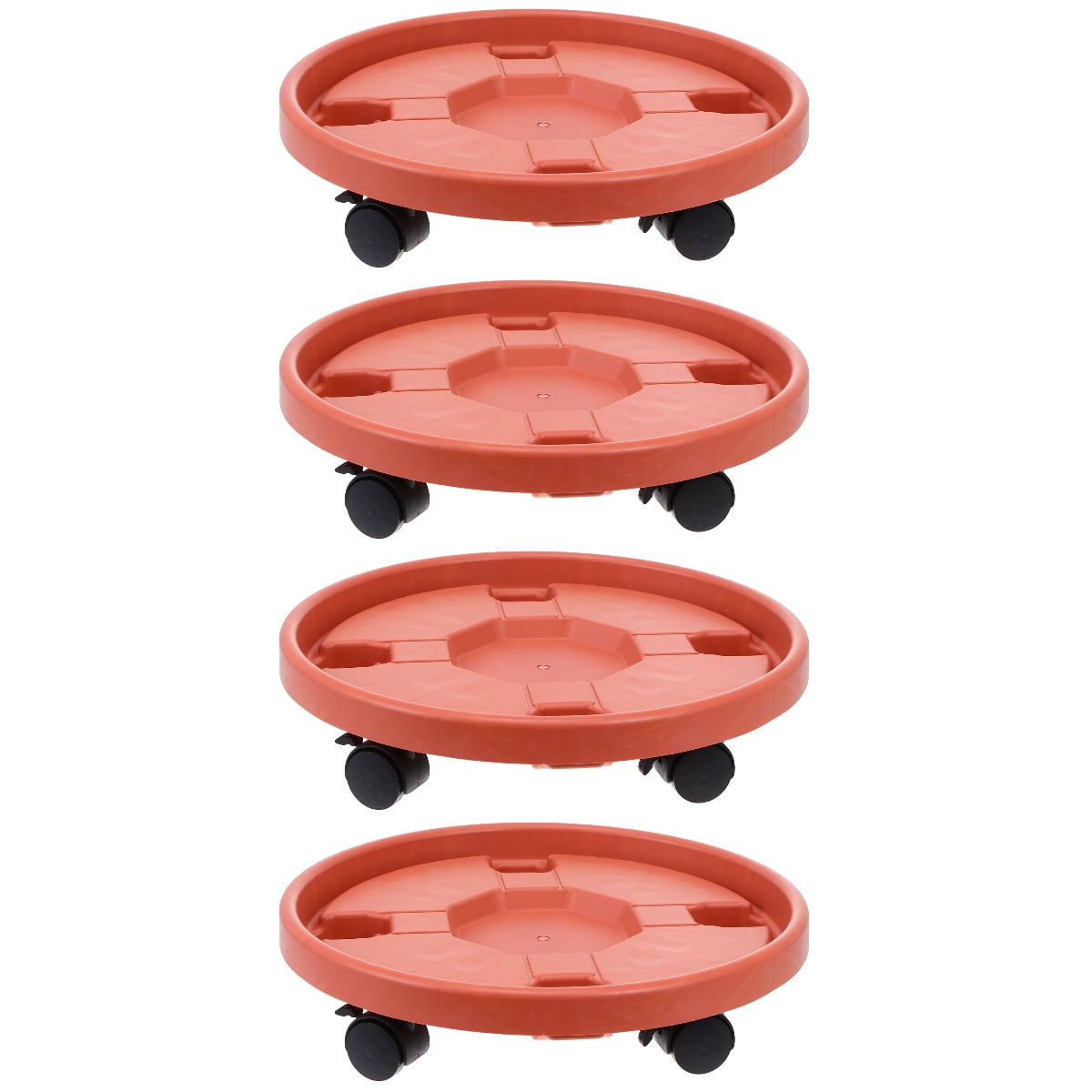 4 pcs Thick Movable Vase Rack Plastic Plot Shelf Round Bottom Flowerpot ...