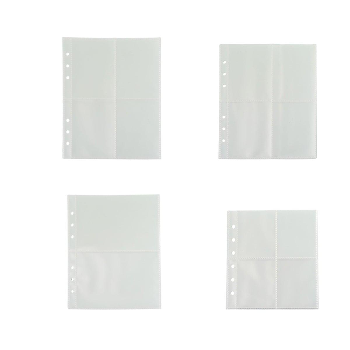 4 pcs Transparent album plastic binder sleeves pocket photo page ...