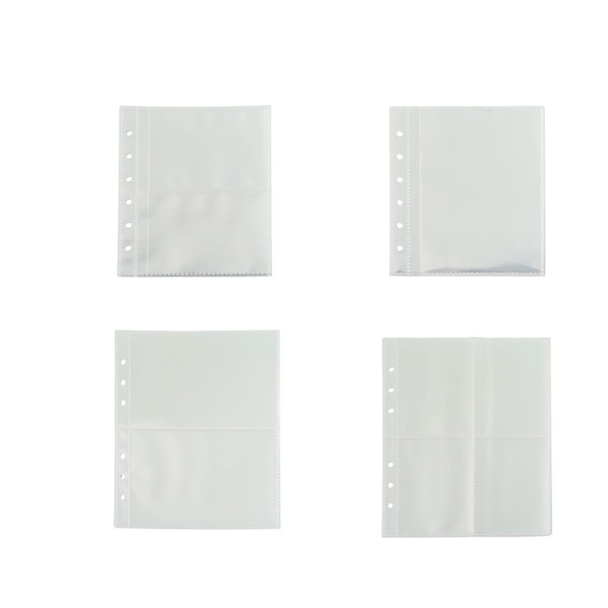 4 pcs Transparent album plastic binder sleeves pocket photo page ...