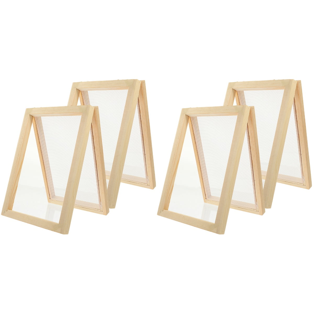 MERRYHAPY 4Pcs Khaki Rectangular DIY Design Paper Making Screen for ...