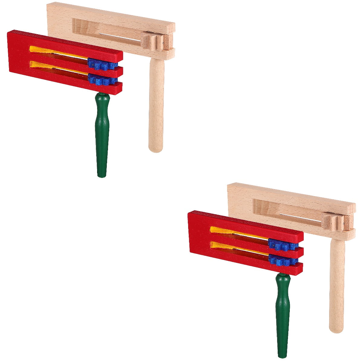 4 pcs Wooden Ratchet Spinners Handheld Ratchet Percussion Musical ...