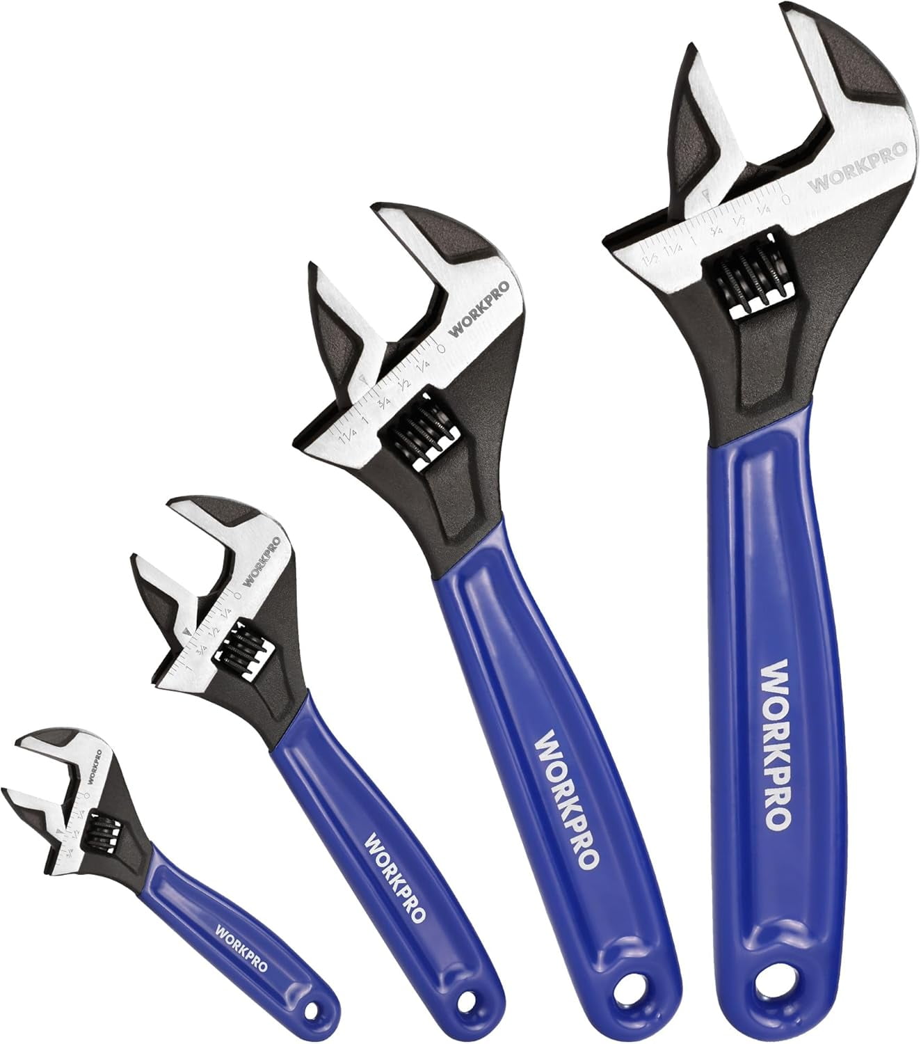 4-piece Adjustable Wrench Set, 6-Inch & 8-Inch & 10-Inch & 12-Inch ...