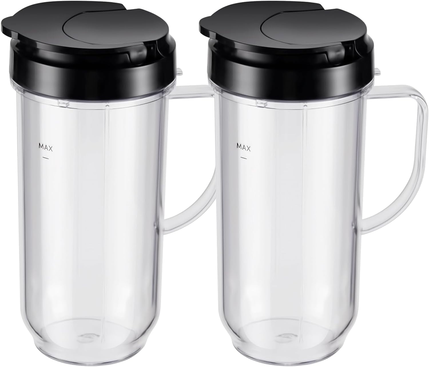 4-piece Tall 22oz Mug Cups with Flip-Top To-Go Lids Replacement Parts ...