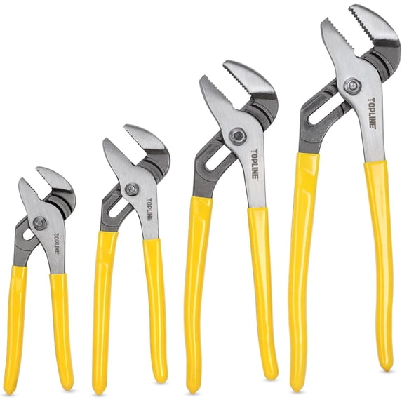 4-piece Tongue and Groove Joint Pliers Set with Dipped Handles, Groove ...