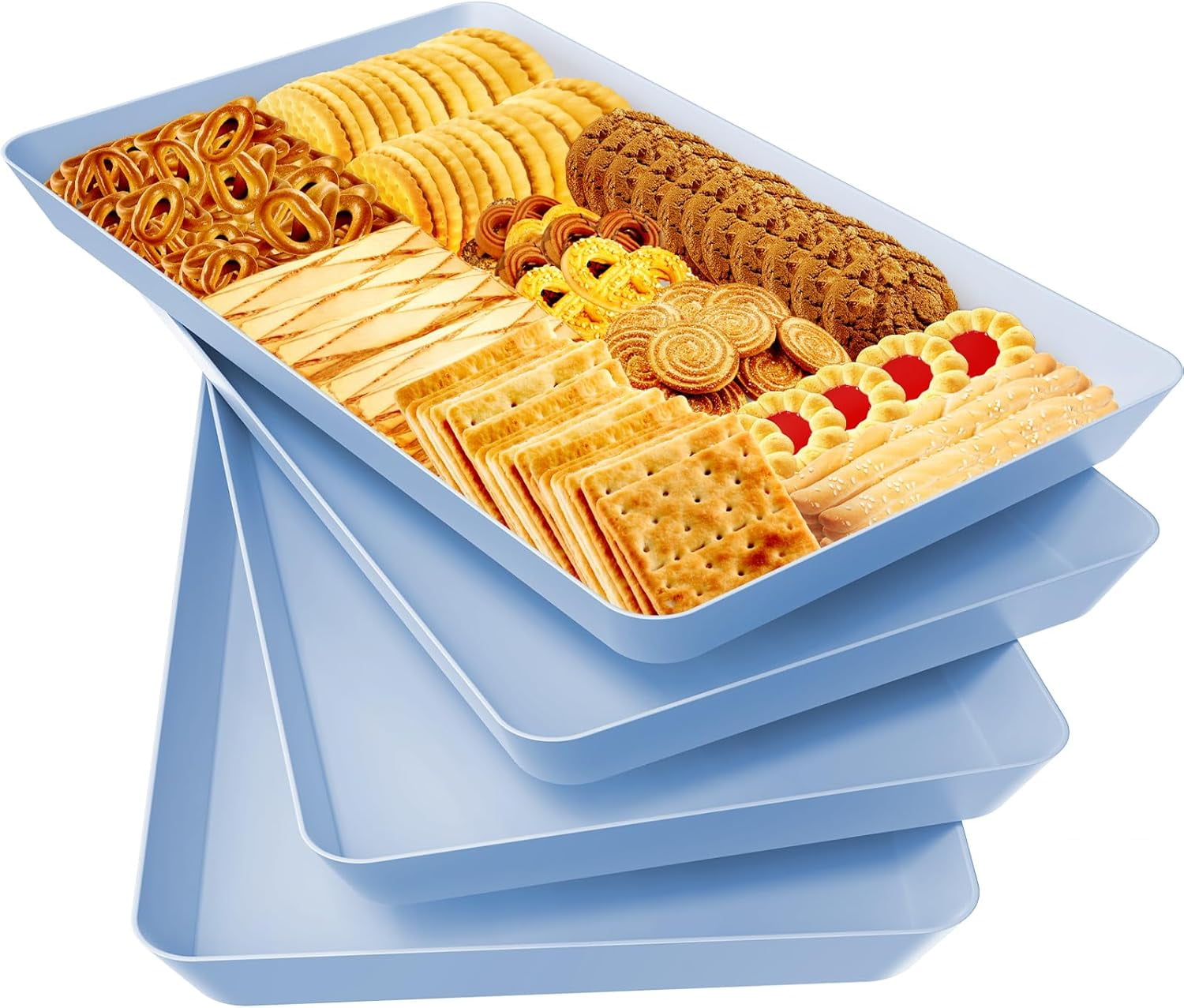 4-piece entertaining tray, BBQ grill accessories, snacks, fruit serving ...