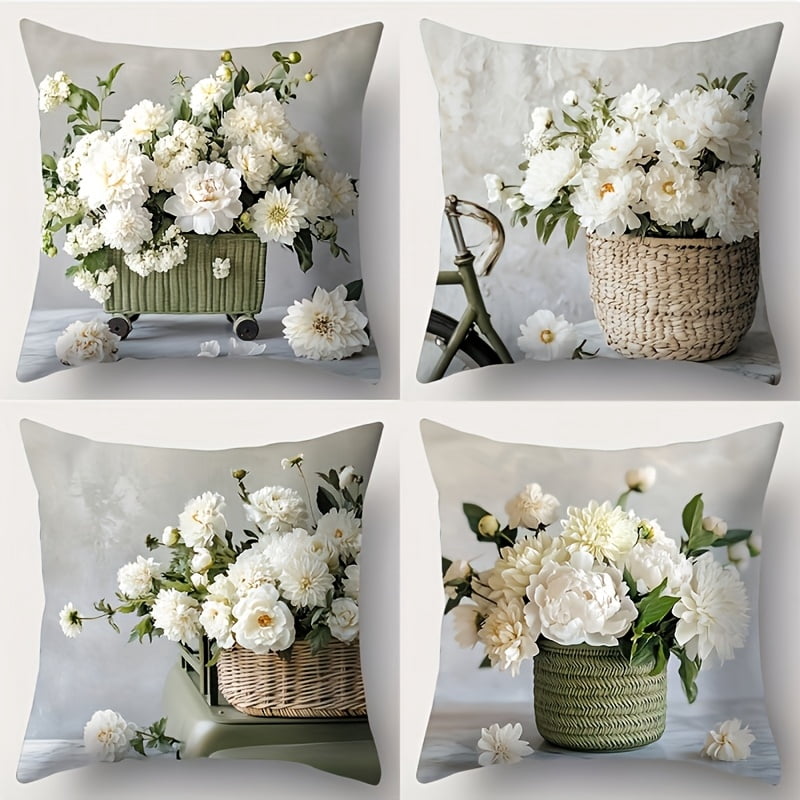 4-piece new modern flower pattern, practical and beautiful, unique and ...