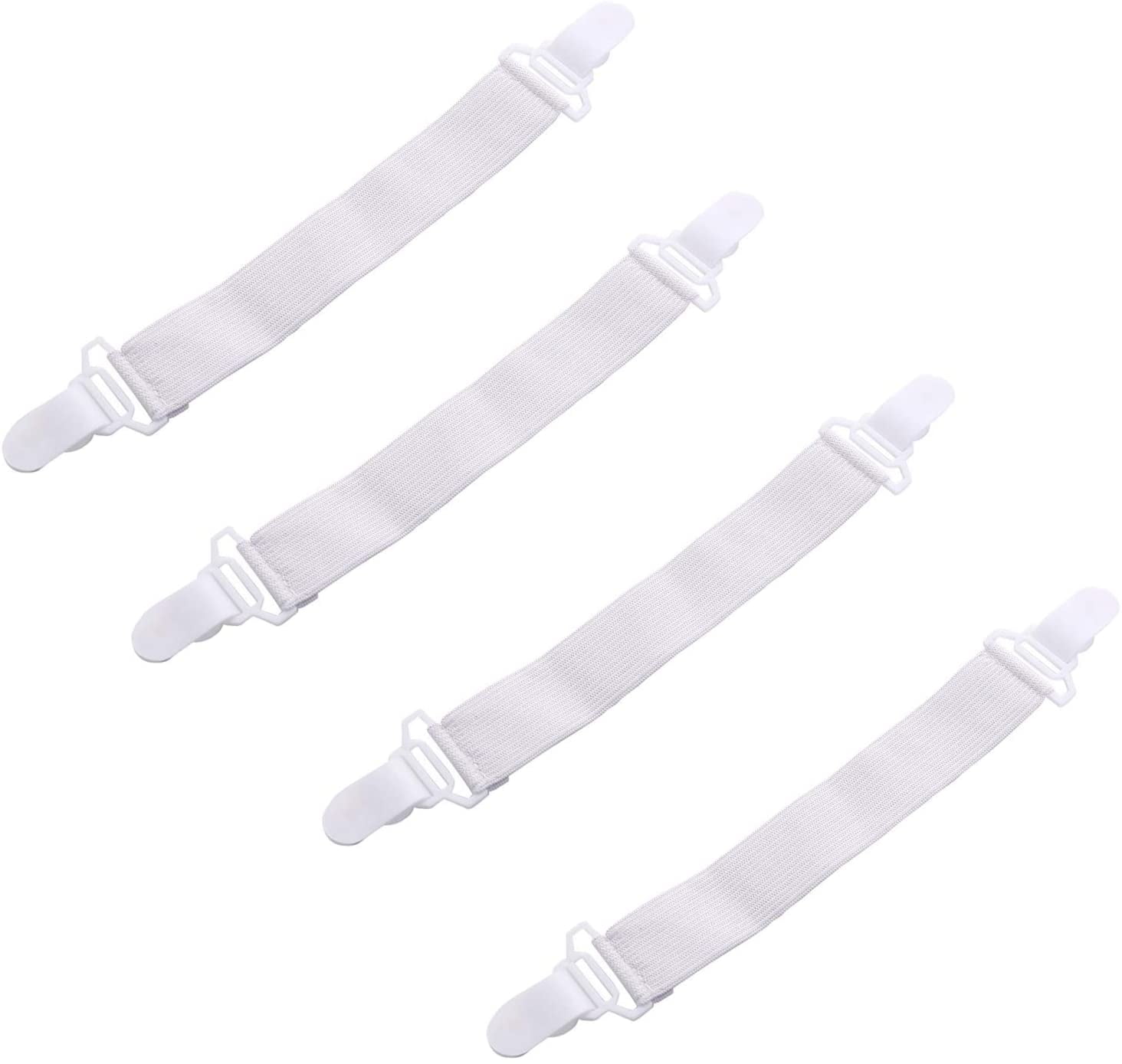 4-piece set of nylon elastic band bed sheet fasteners, strong plastic ...