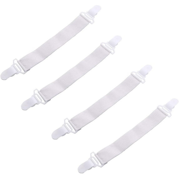 4-piece set of nylon elastic band bed sheet fasteners, strong plastic ...
