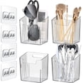 4-piece wall-mounted storage rack and storage - transparent acrylic ...