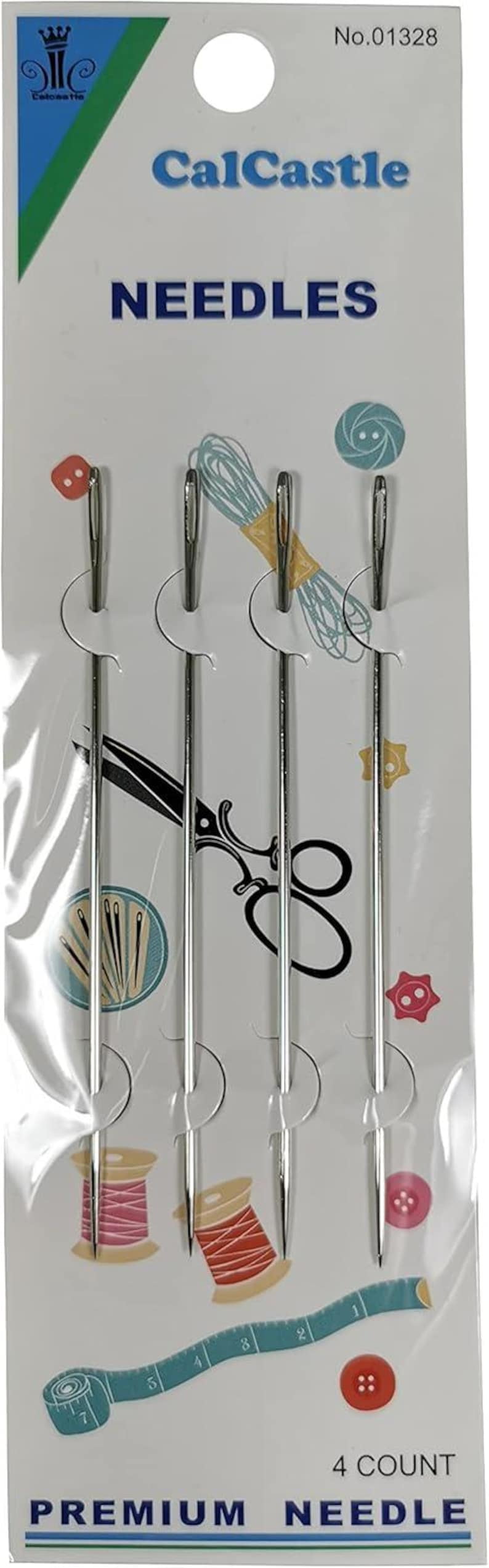 4 pieces 3" 4" CalCastle Craft Premium Sewing Needle for Lei Making ...