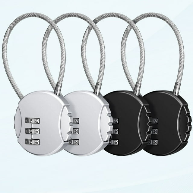 4 pieces 3-digit combination lock combination number lock luggage lock ...