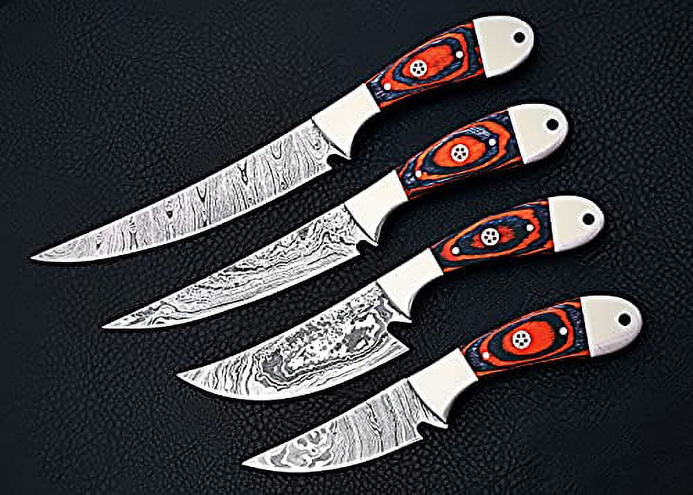 4 pieces Damascus steel kitchen knife set, over all 40" long knives set ...