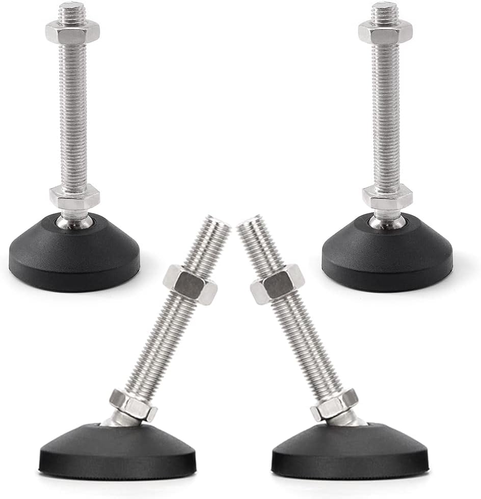 4 pieces of adjustable furniture leveling feet, M8 x 50mm adjustable ...