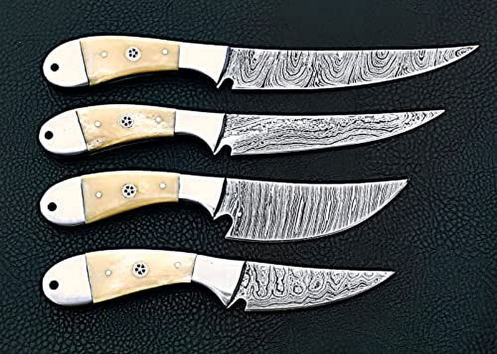 4 pieces meat slicing knife set, 40 inches long hand forged twist ...