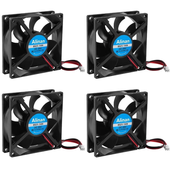 4 pieces of 802524 fan 8080252 pin sleeve bearing brushless DC cooling ...