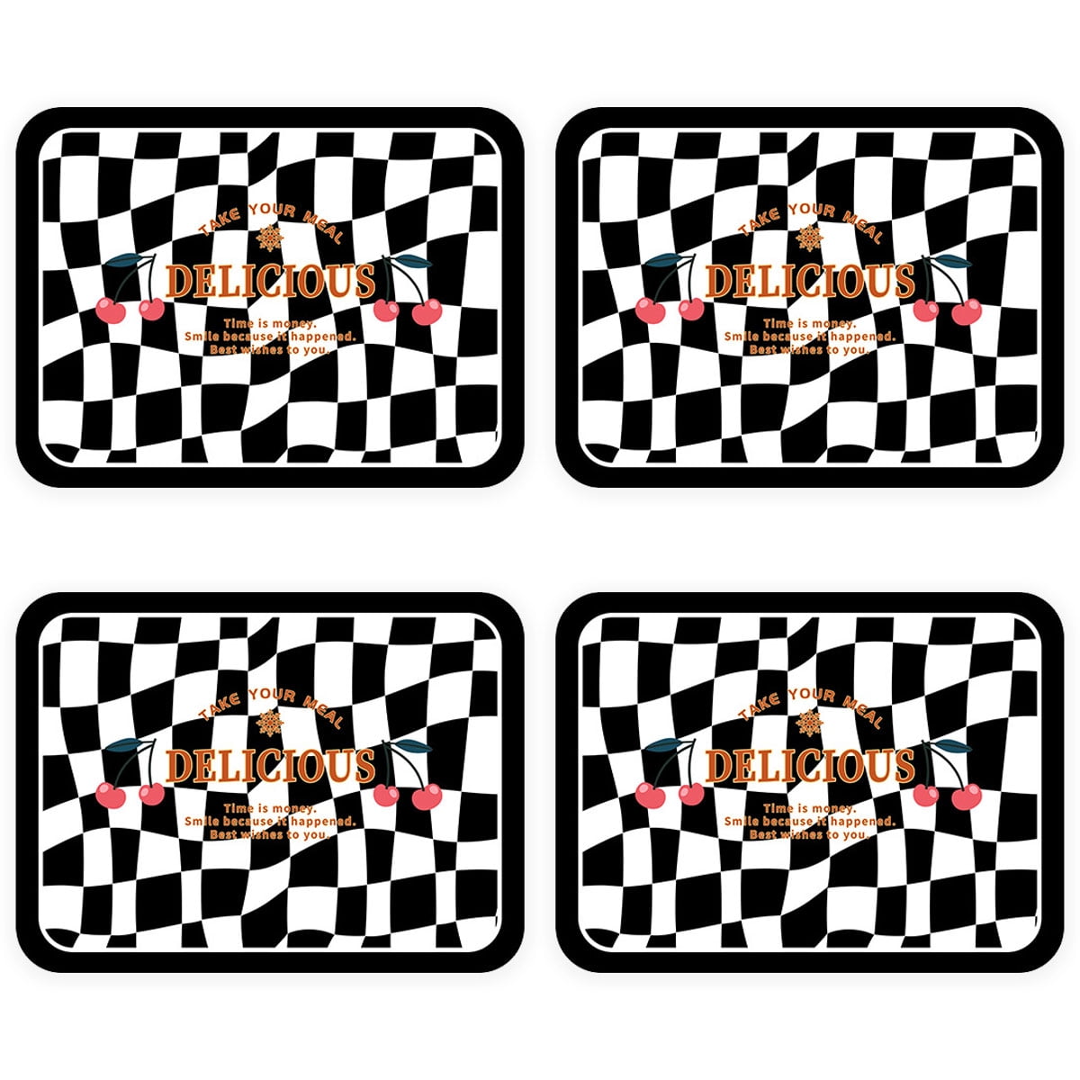 4 pieces of pvc dining table insulation mats household waterproof ...