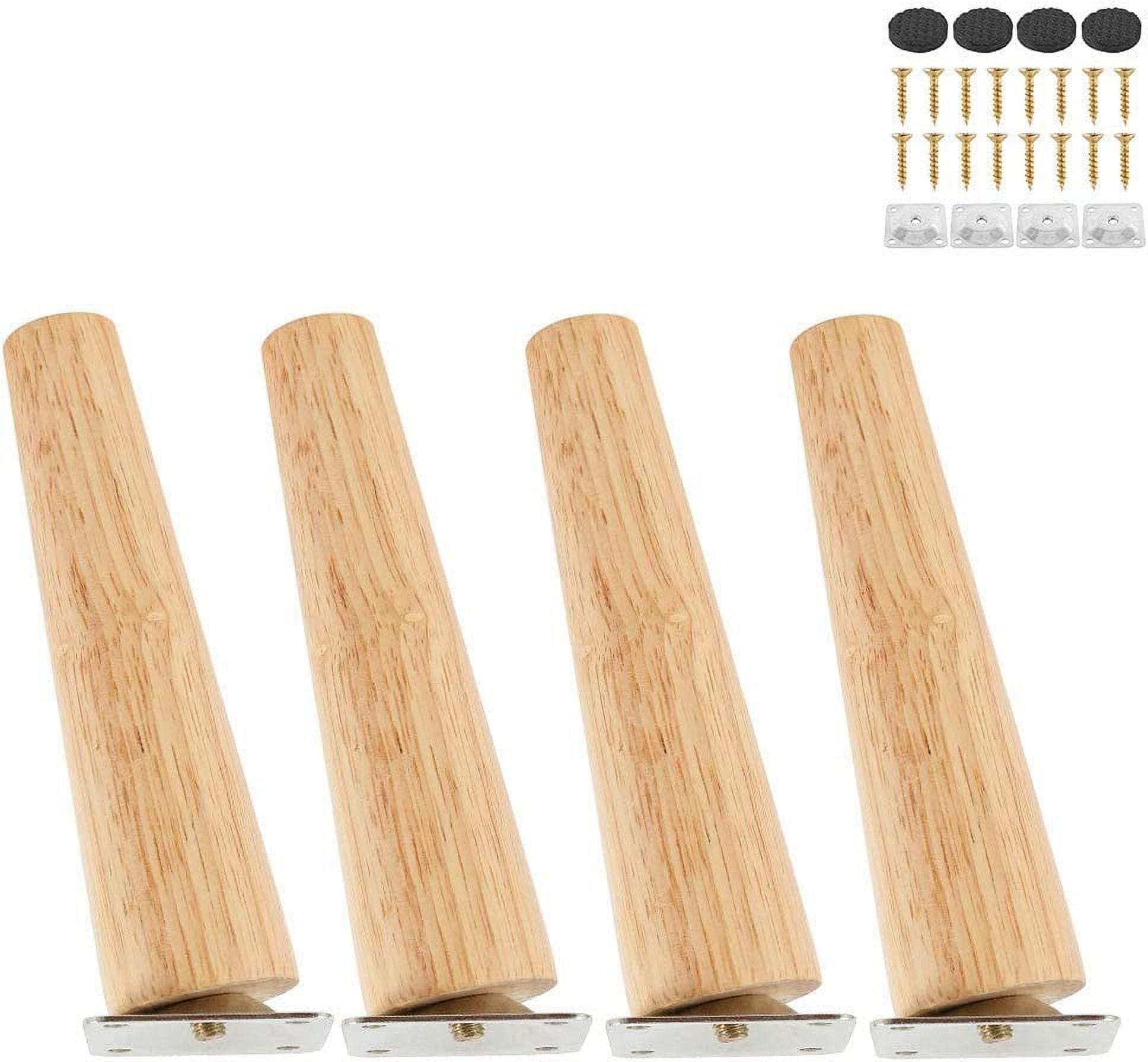 4 pieces wooden table legs, wooden sofa feet furniture feet, wooden ...