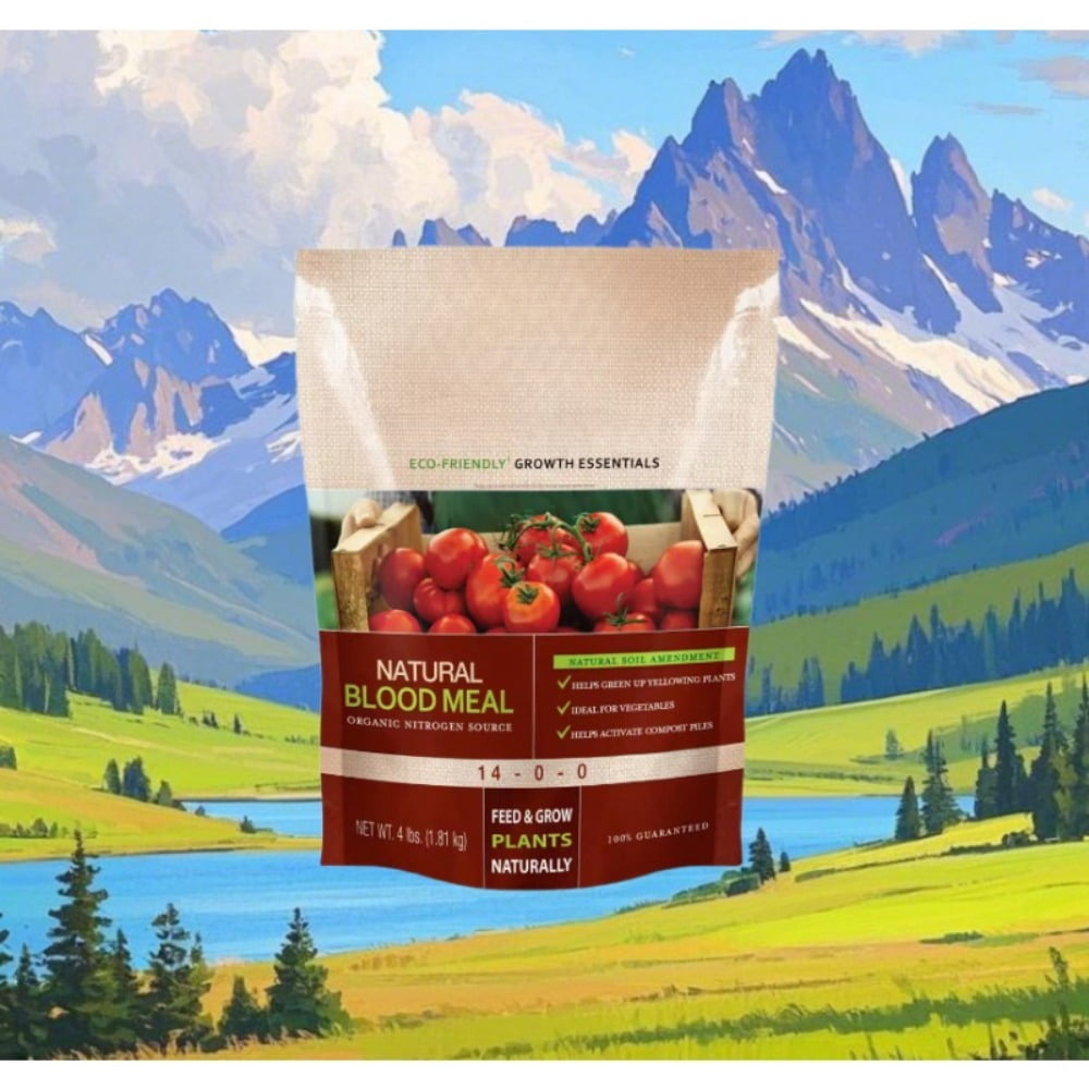 4 pounds. Organic multi-purpose Blood meal Plant food fertilizer ...