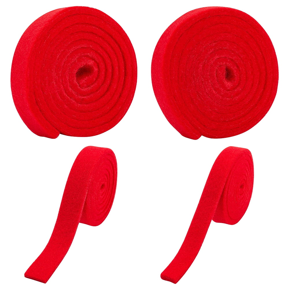 4 rolls 2Sizes Red Wool Felt Ribbon Piano Tuning Wool Felt Temperament ...