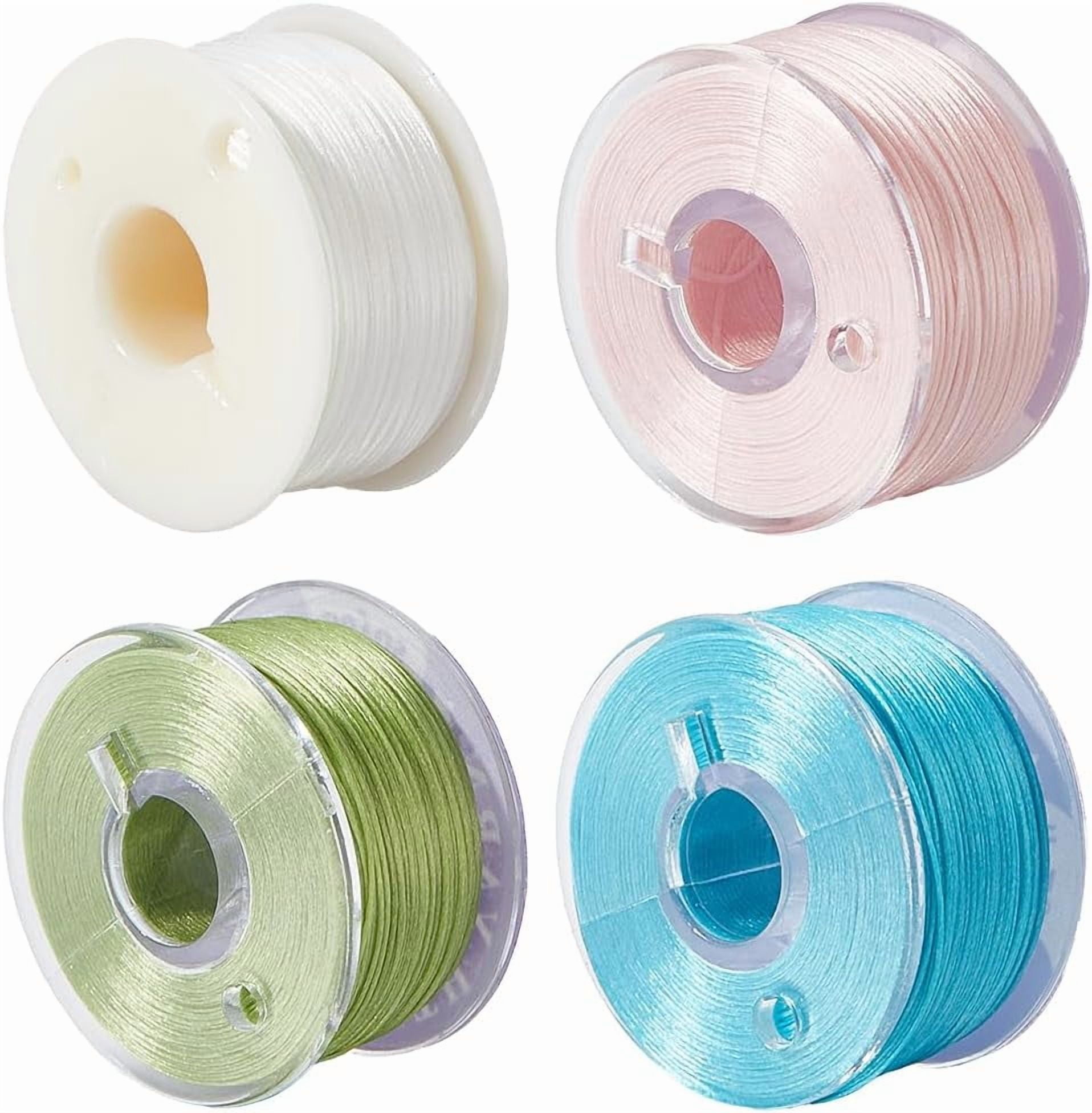 4 rolls 4 colors Special Coated Polyester Beading Threads for Seed ...