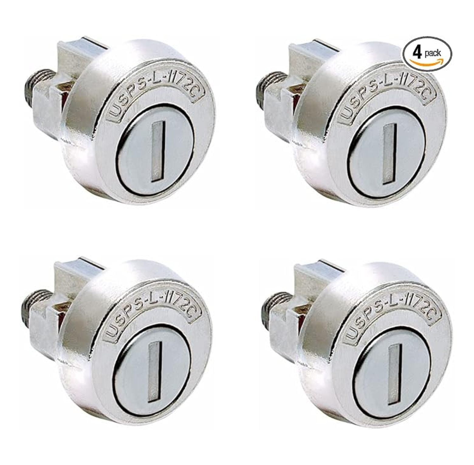 4 set - Compx Mailbox Lock 4C Style Counter Clockwise, Brushed ...