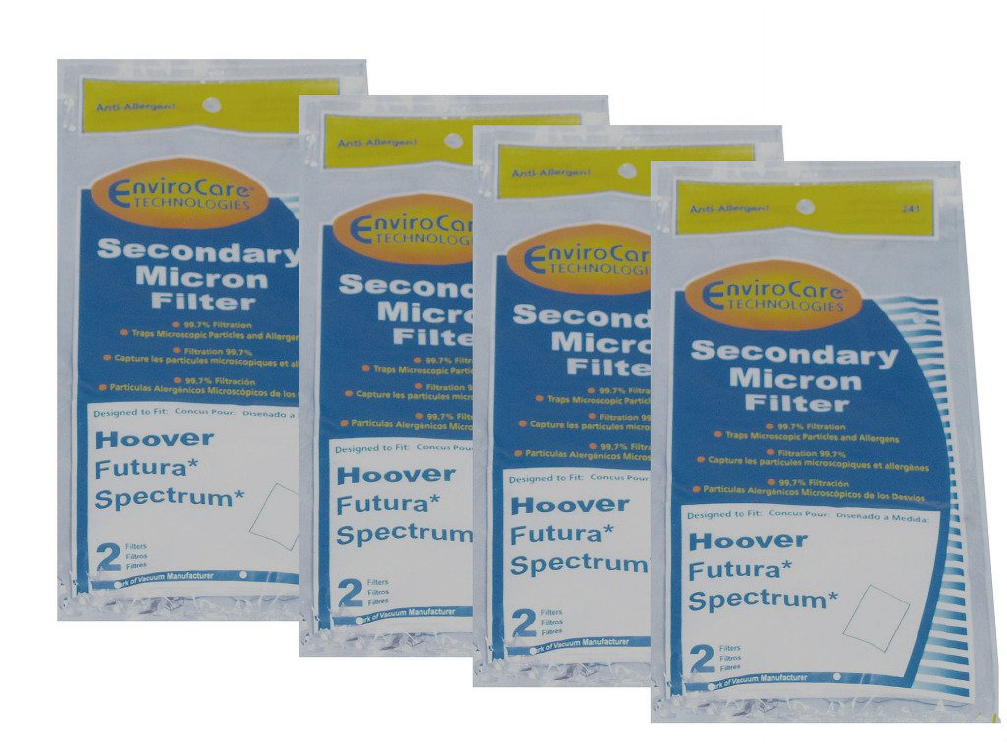 4 sets Hoover #38765009 Secondary Filter Futura Spectrum Canister ...