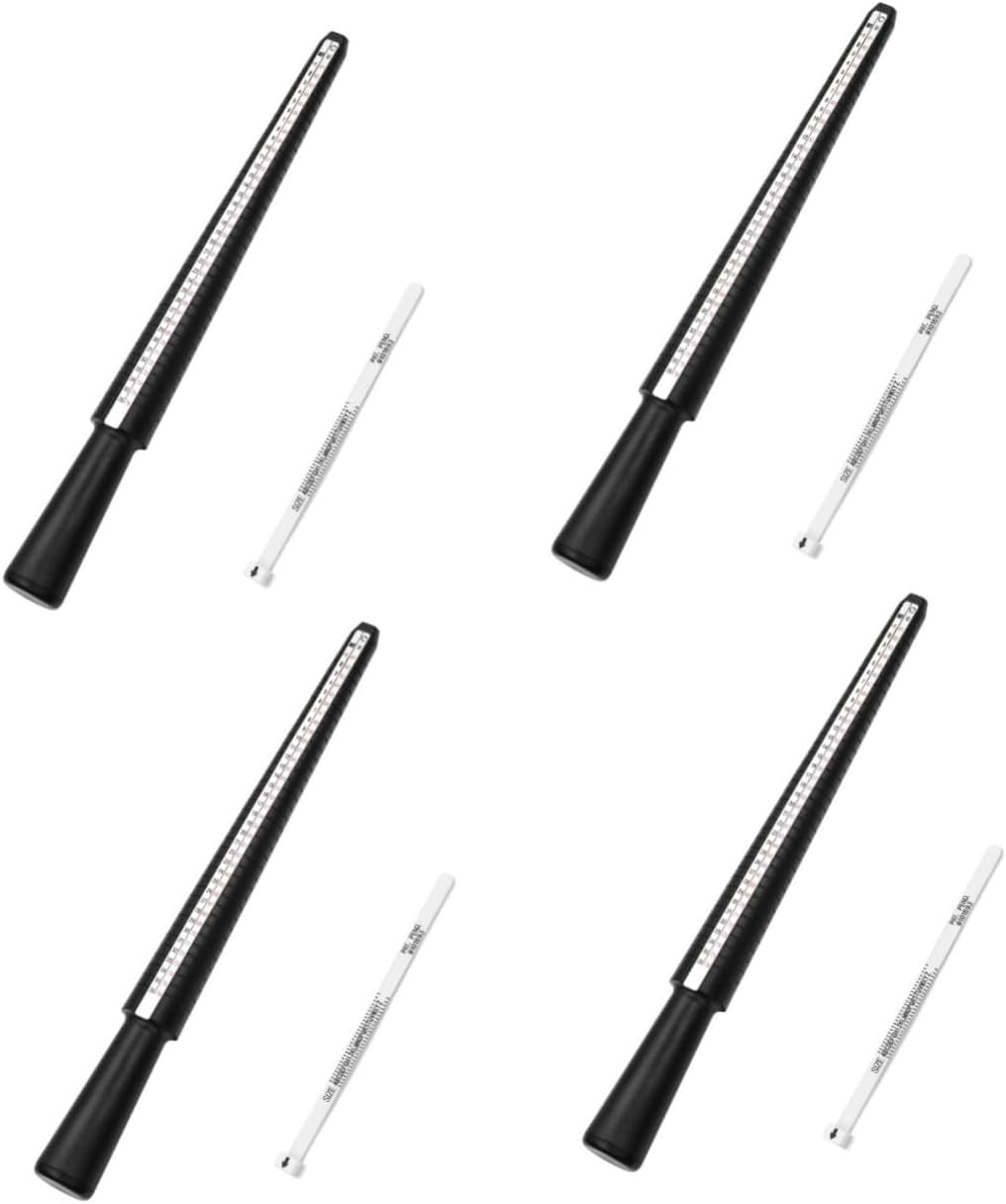 4 sets Plastic Measure Tool Finger Gauge Tools Measuring Stick Uk Ring ...