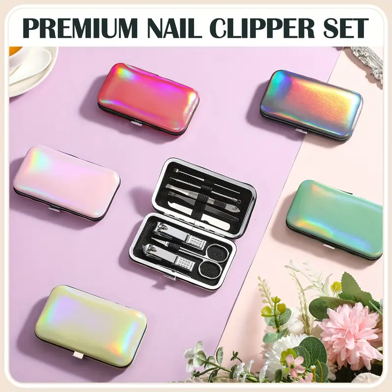 4 sets Women Men Manicure Set Nail Care Kit Stainless Steel Manicure ...