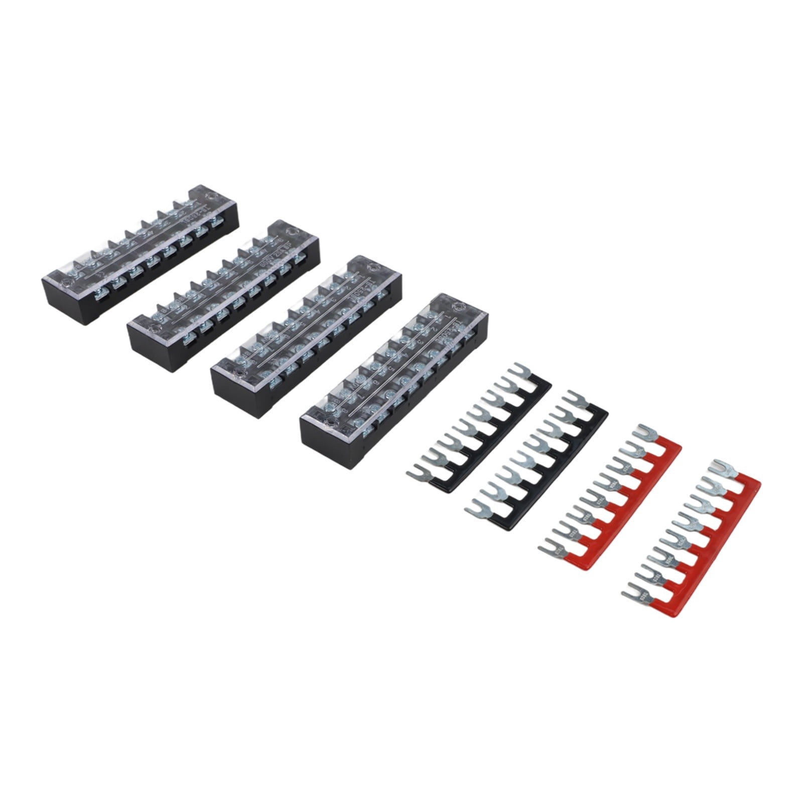 4 sets of 600V 25A terminal blocks double-row busbar distribution board ...
