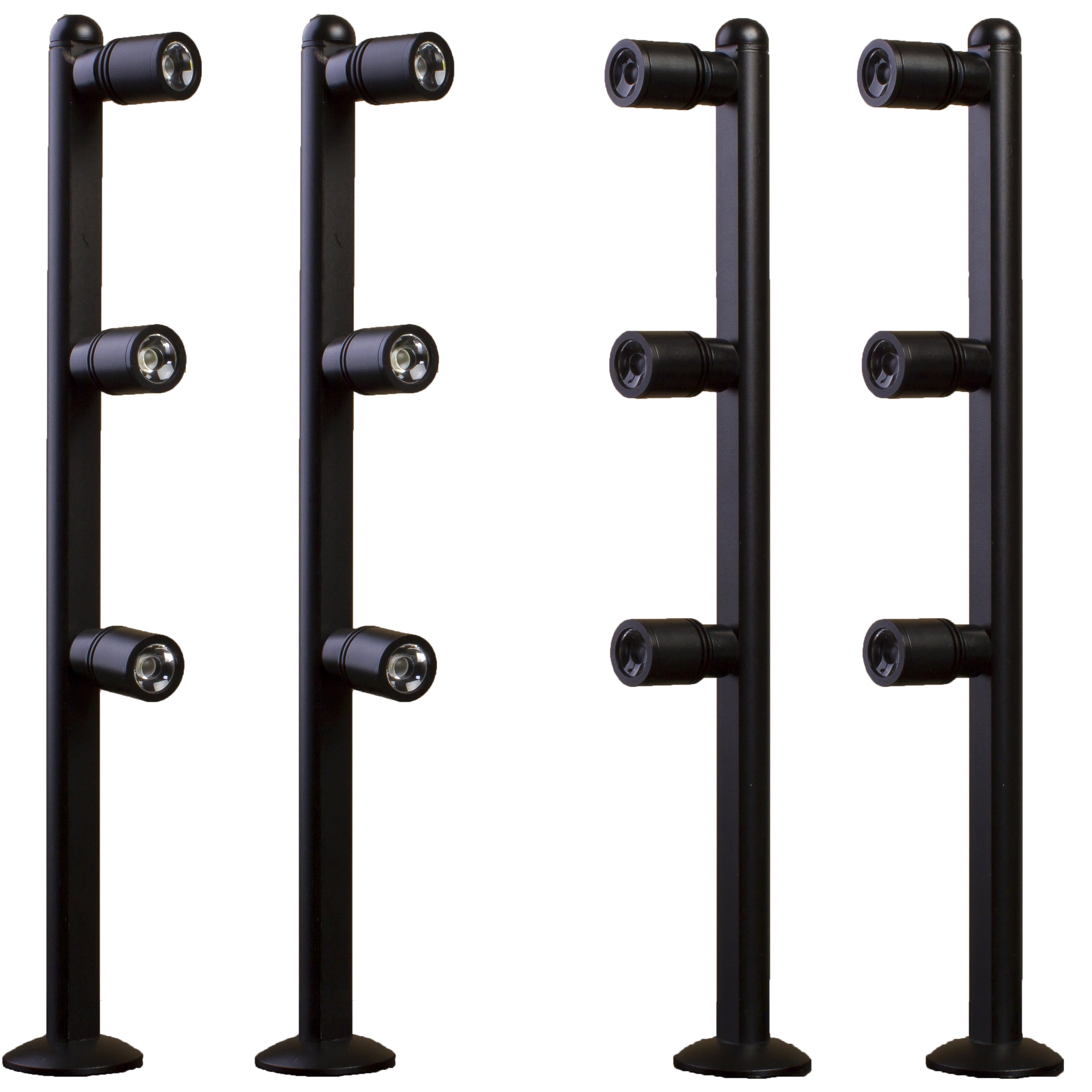 4 showcase display black LED spot light pole style FY-53 set with UL ...