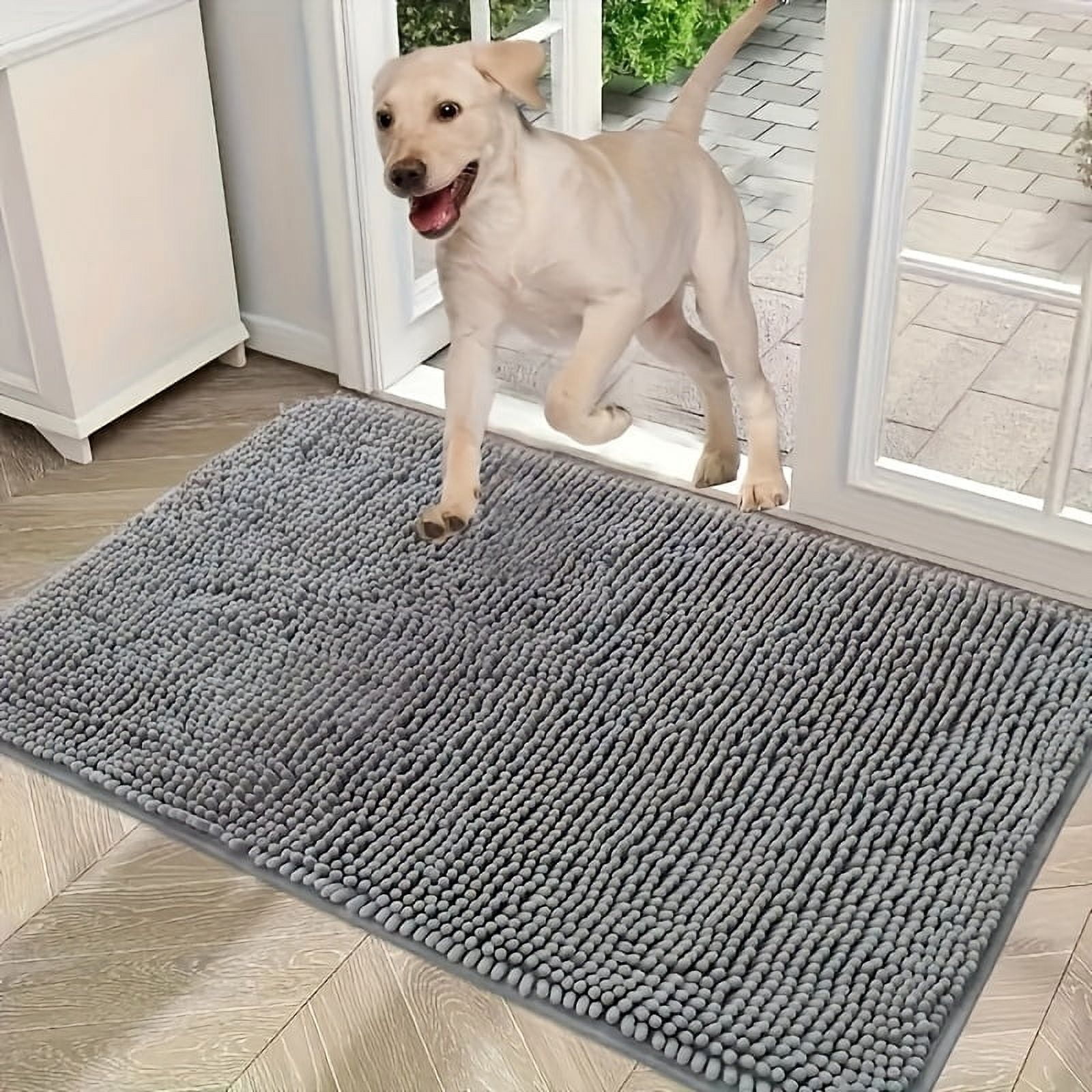 4 sizes Ultra-Absorbent Muddy Paw Dog Mat - Captures Dirt and Moisture ...