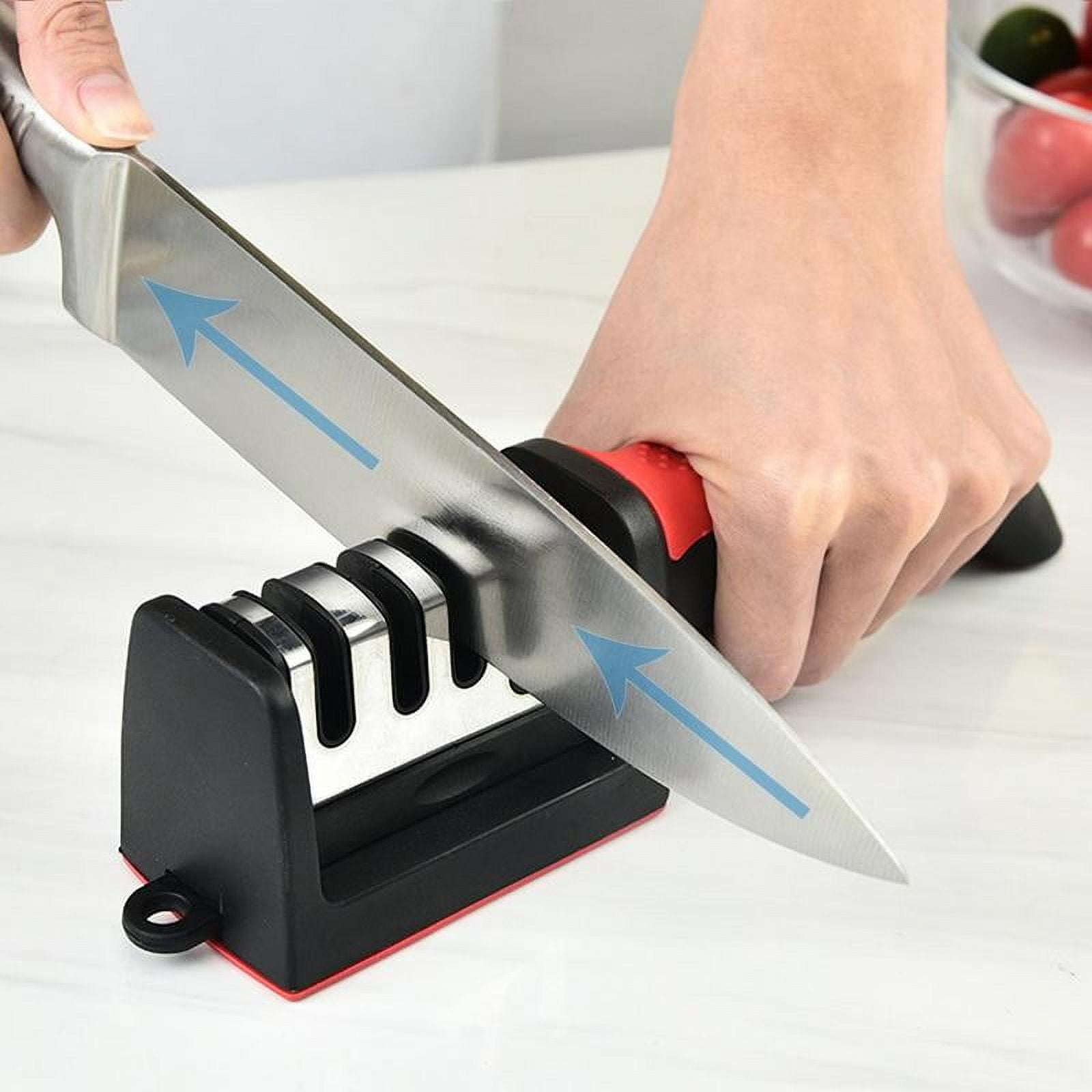 4-stage Professional Knife Sharpener, Knife Sharpening Tool with ...