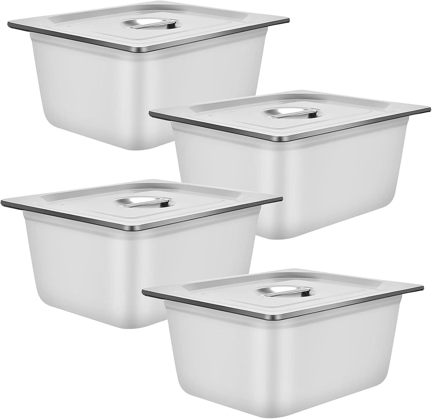 4 stainless steel warming pots, store/steam/keep/keep warm 4-in-1, 22 ...