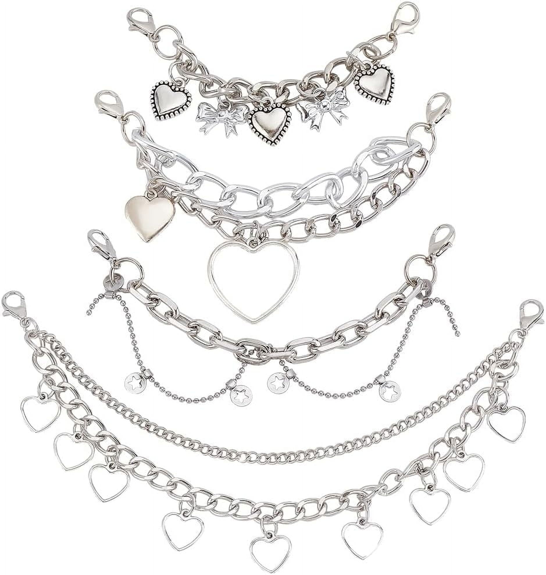 4 styles Alloy Boot Strap Chains Shoe Decorations Platinum 105~202mm ...