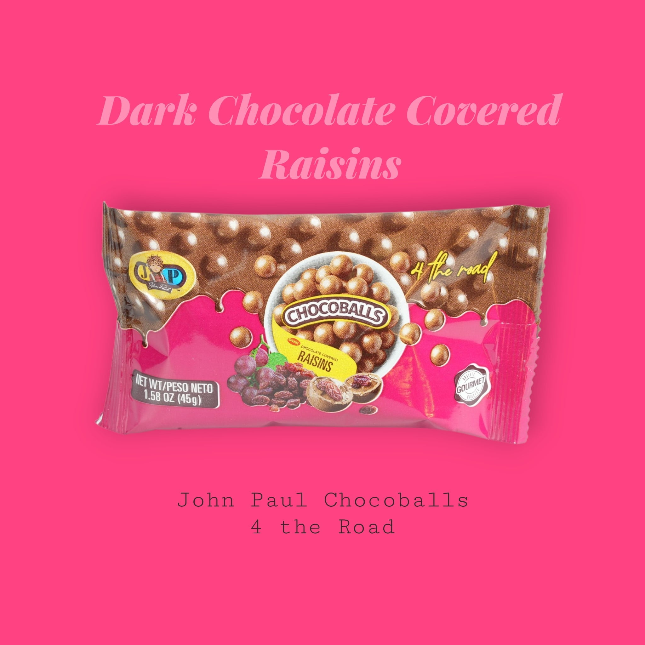 4 the Road - JP ChocoBalls Raisins - Dark Chocolate - 12 Pack - Walmart.com