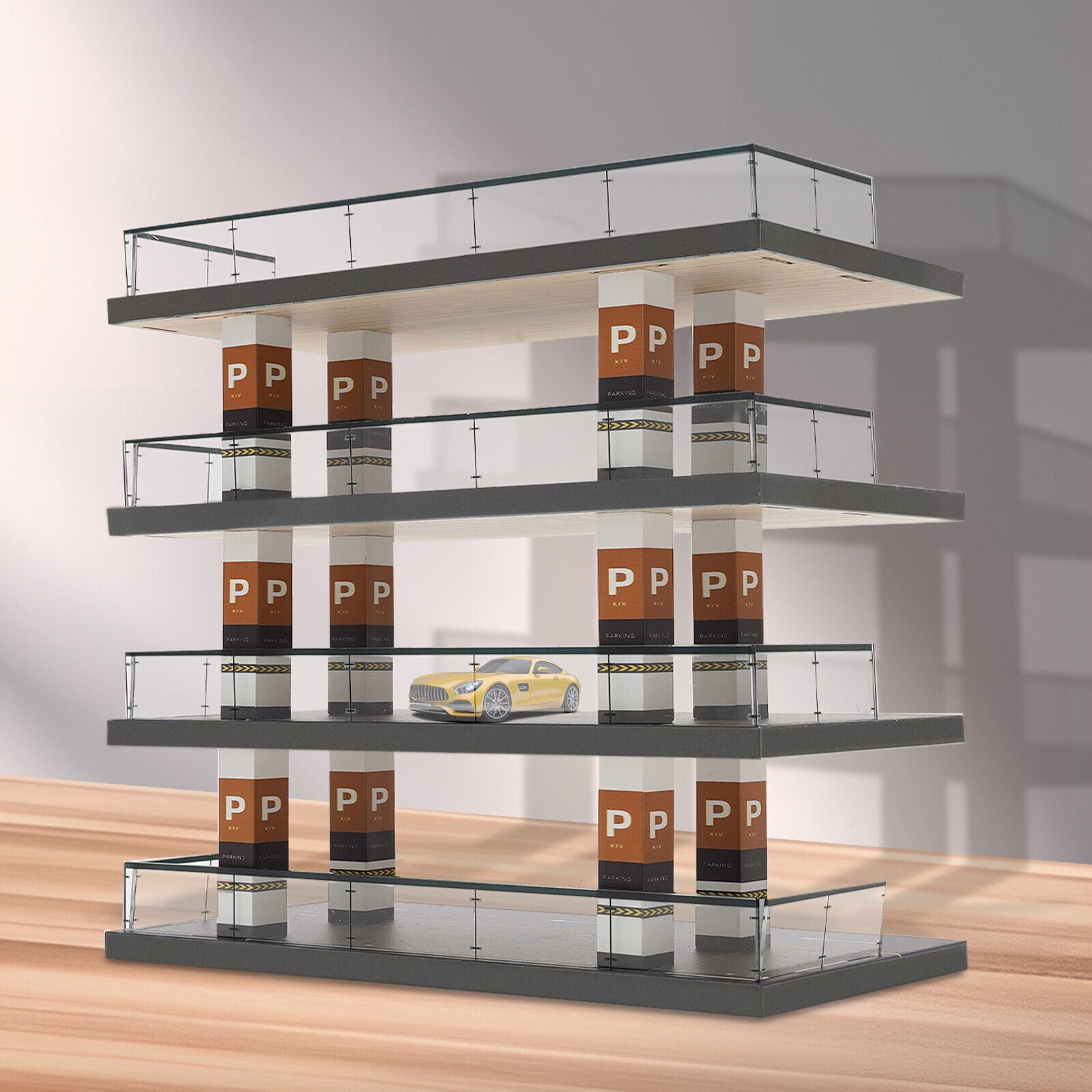 4-tier Design Diorama Parking Scaled at 1:64 For Home Decoration and ...