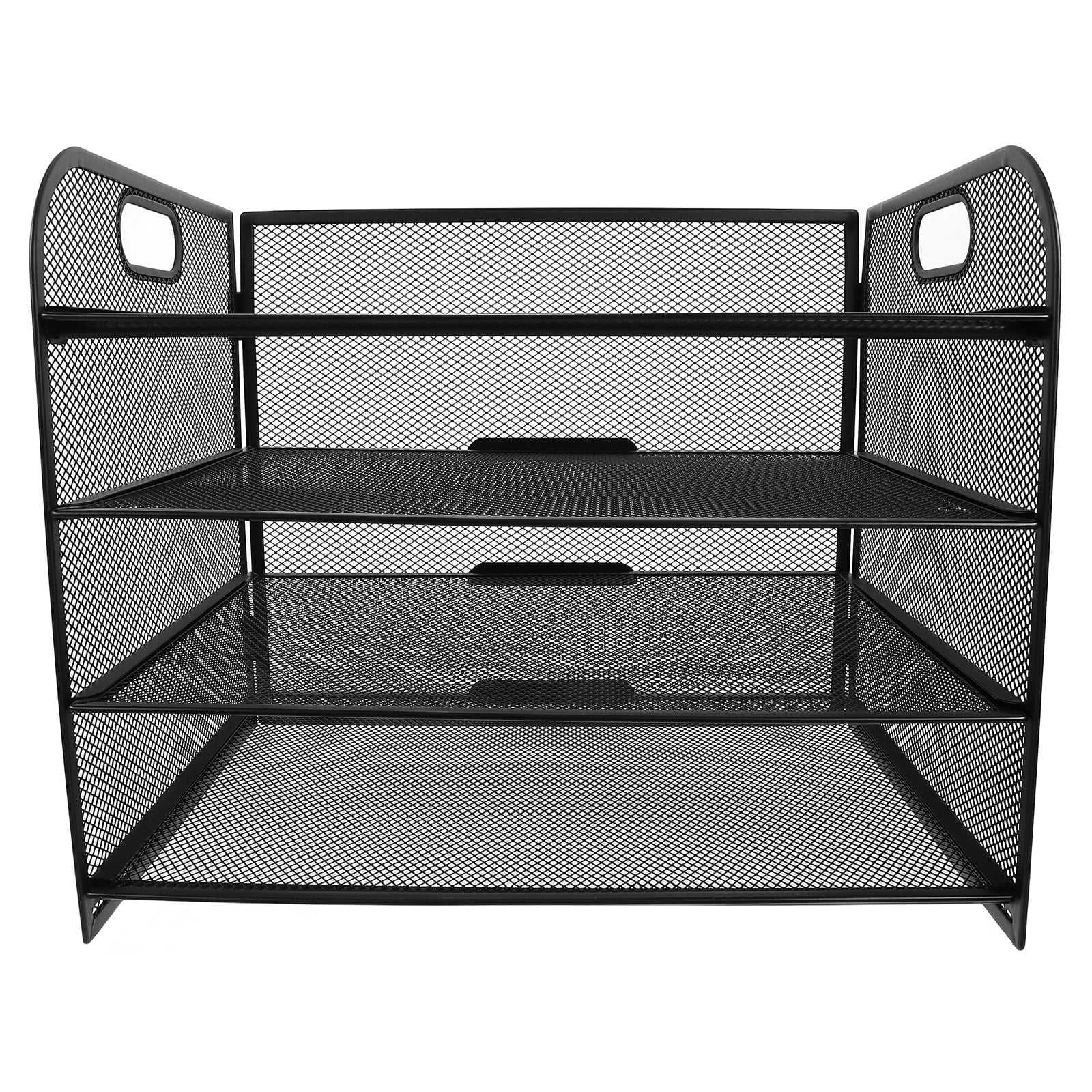 4 tier paper letter tray organizer with handles paper organizer file ...