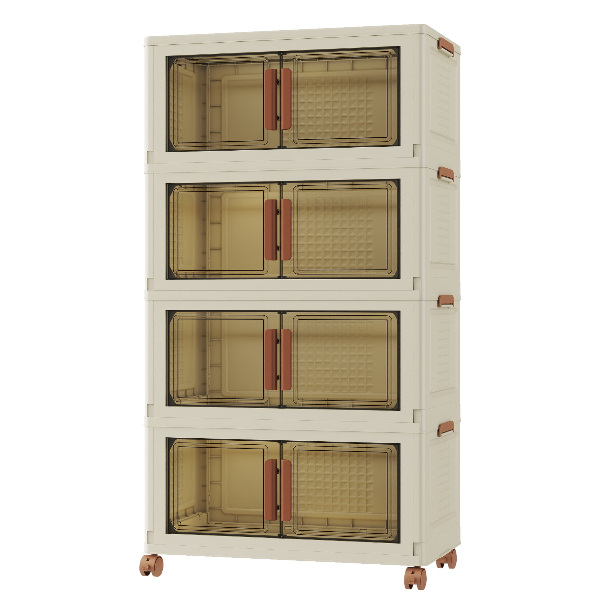 4-tier plastic storage bin with lid, 32.9 gallons per tier 16.5 X 16 X ...