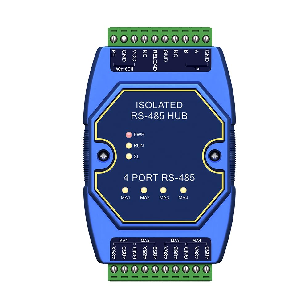 4 to 1 Way RS485 Repeater Industrial Grade E810-R41 9-40V Power Signal Isolation Hubs Bus Split ...